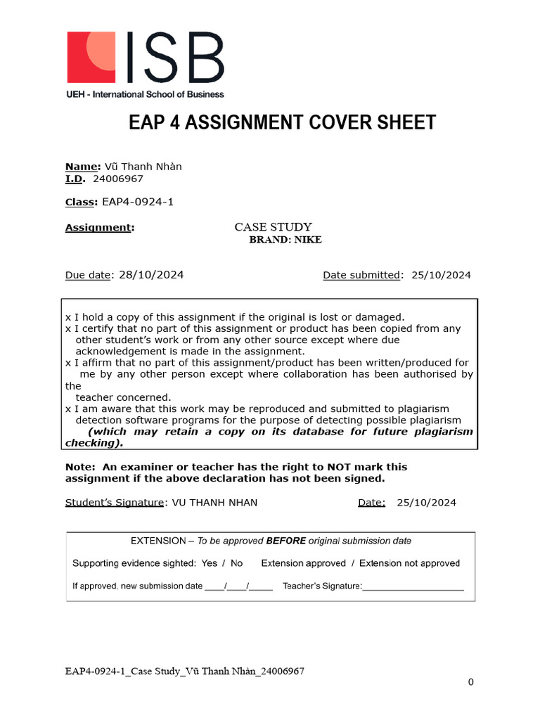 EAP 4 CASE STUDY | PDF | Nike | Brand