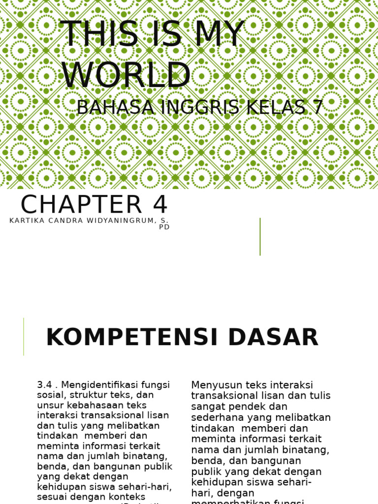KL 7 3.4 Object Around Us | PDF