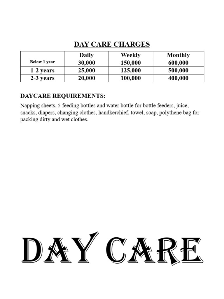 Daycare | PDF