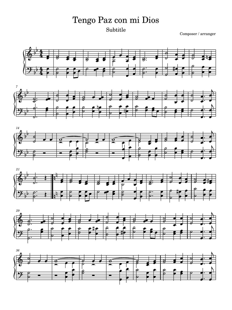 Tengo Paz Con Mi Dios | PDF