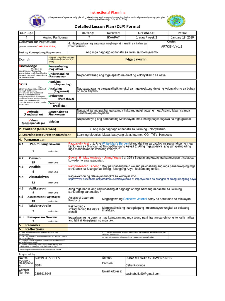 DLP 4 Day 1 Week 2 | PDF