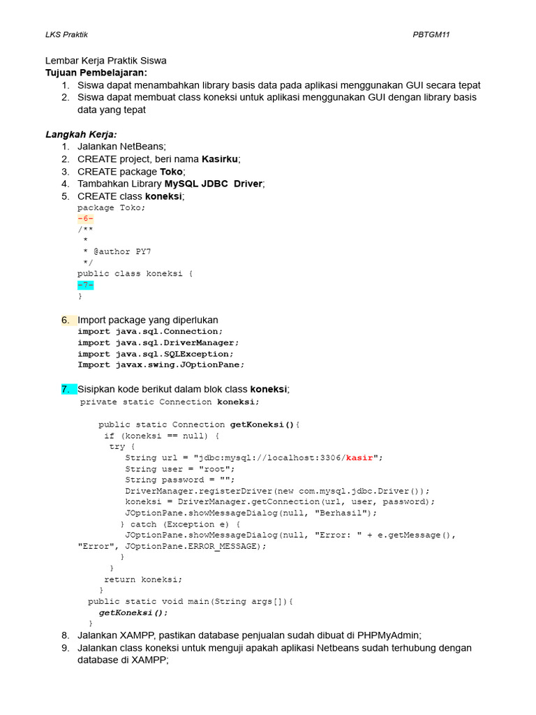 Menambahkan Library Dbase Ke Dalam Project Netbeans - JOptionPane Ver | PDF