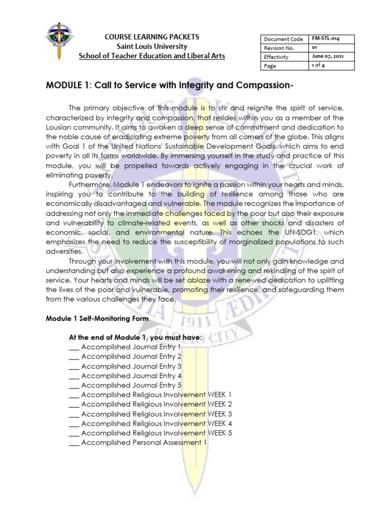 CFE 106A - Module 1 | PDF | Samuel | Poverty
