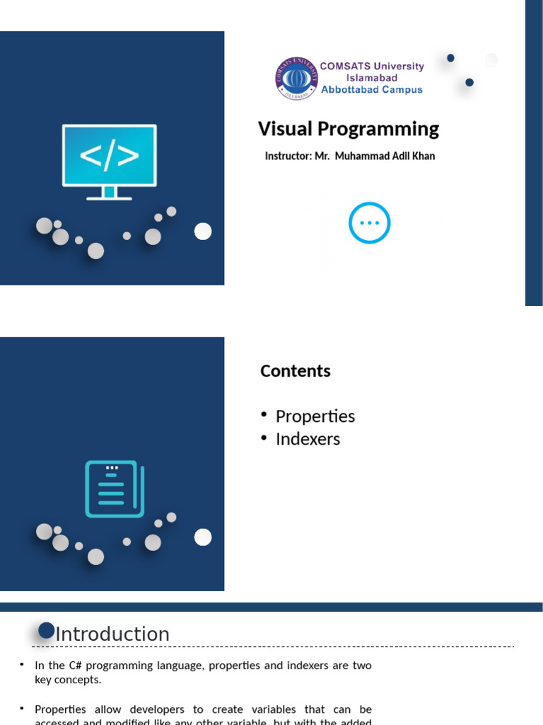 Lecture 8 Properties Indexers Pdf Integer Computer Science C Sharp Programming Language