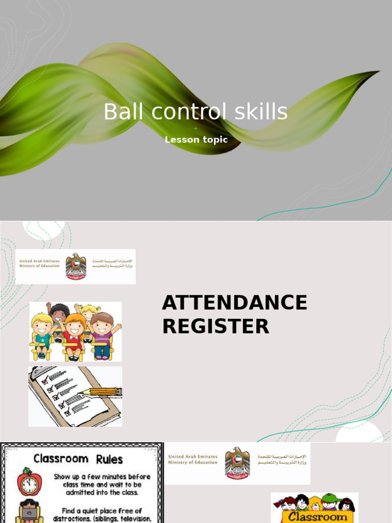 Ball Control Skills Lesson Plan | PDF