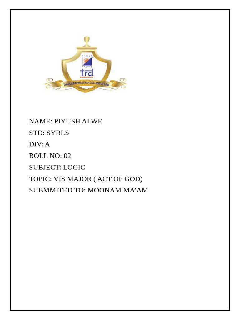 Logic 2 | PDF | Insurance | Negligence