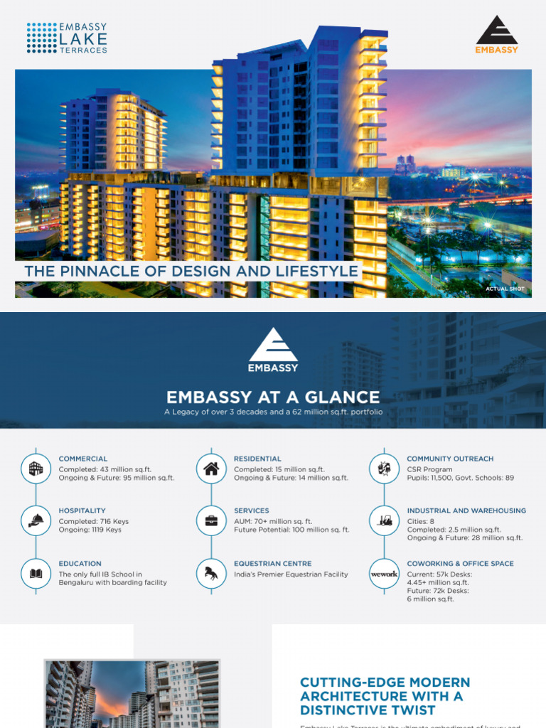 Embassy Lake Terraces Brochure New | PDF