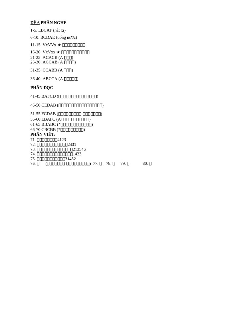 HSK 6 Note | PDF