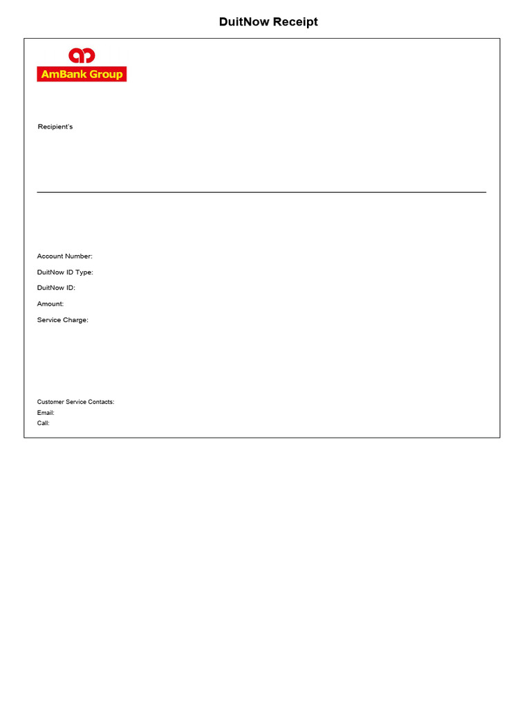 DuitNow Transfer Receipt Details | PDF