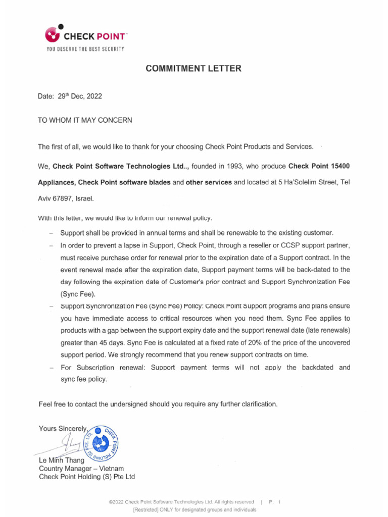 Misoft - Commitment Letter | PDF