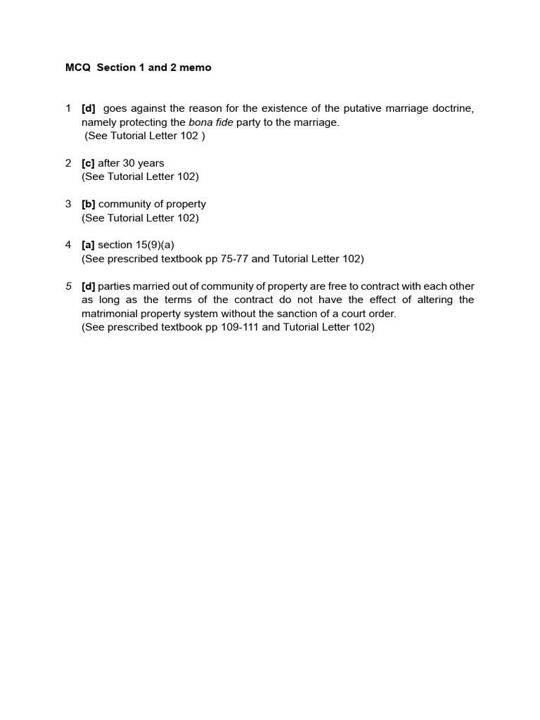 Answers To Multiple-Choice Questions Sections 1 and 2 | PDF | Technology & Engineering