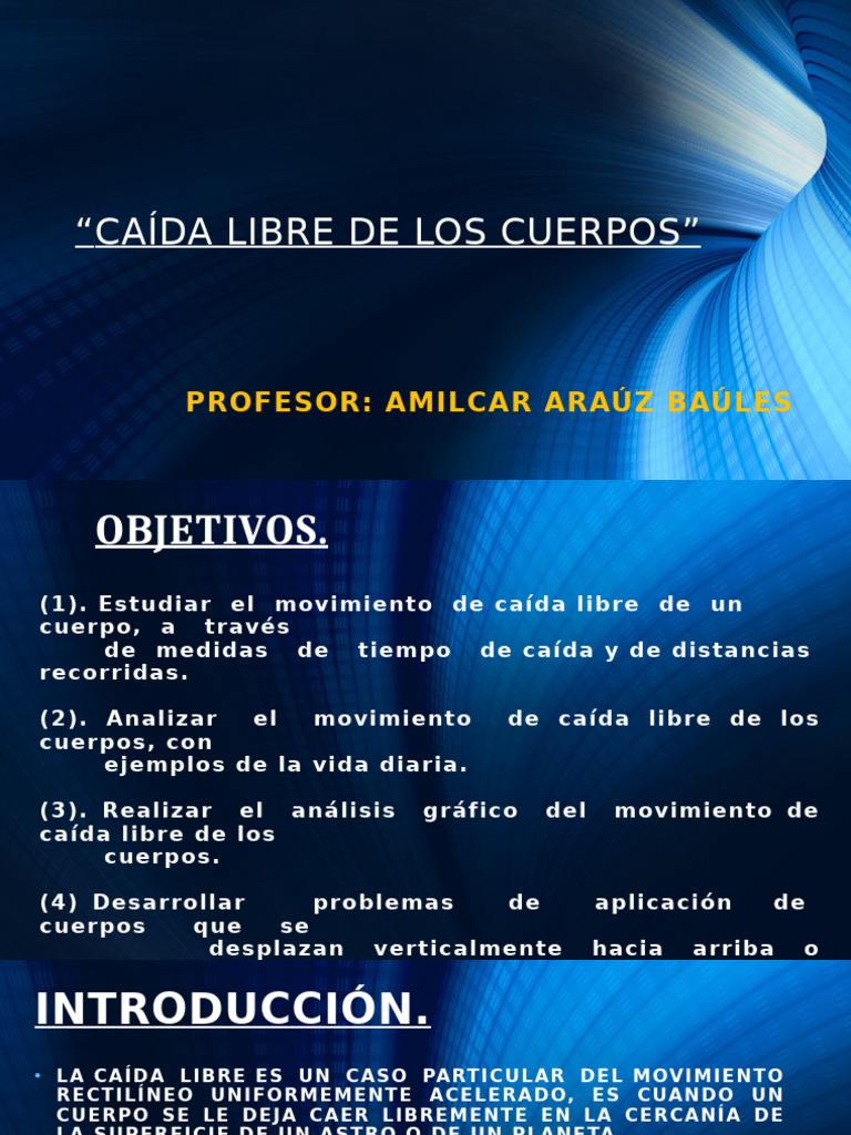 Estudio de la Caída Libre de Cuerpos | PDF | Mecánica | Física teórica