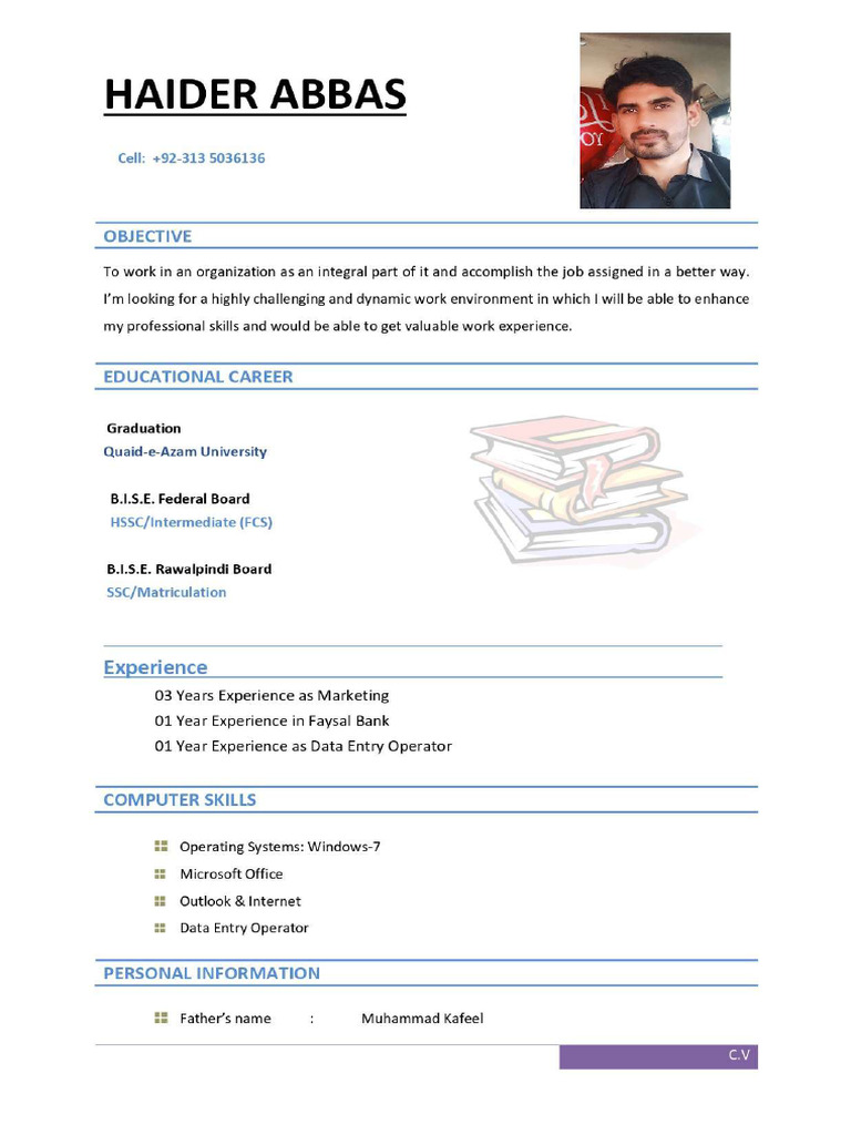 Haider Abbas CV - Page-0001 | PDF