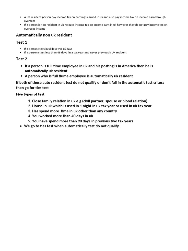 UK Resident | PDF | Finance & Money Management