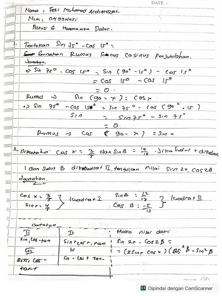 Diskusi 6 Matematika Dasar 2 | PDF