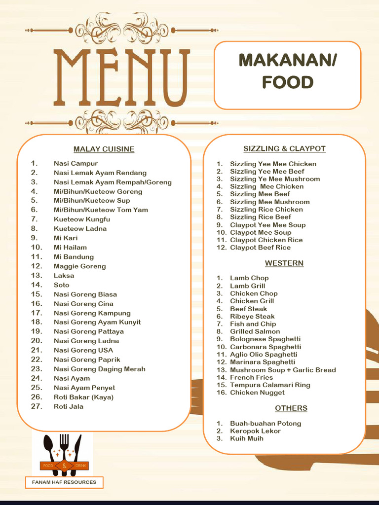 Menu Makanan | PDF