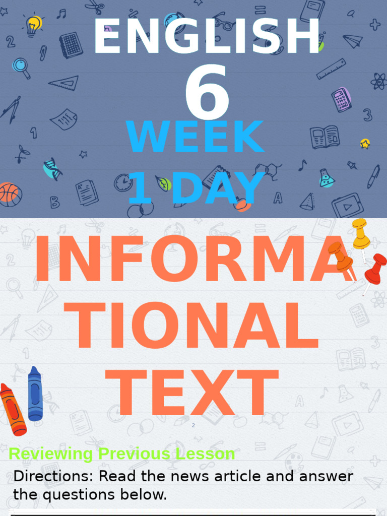 ENG-6-Q2-WEEK-1 | PDF | Non Fiction