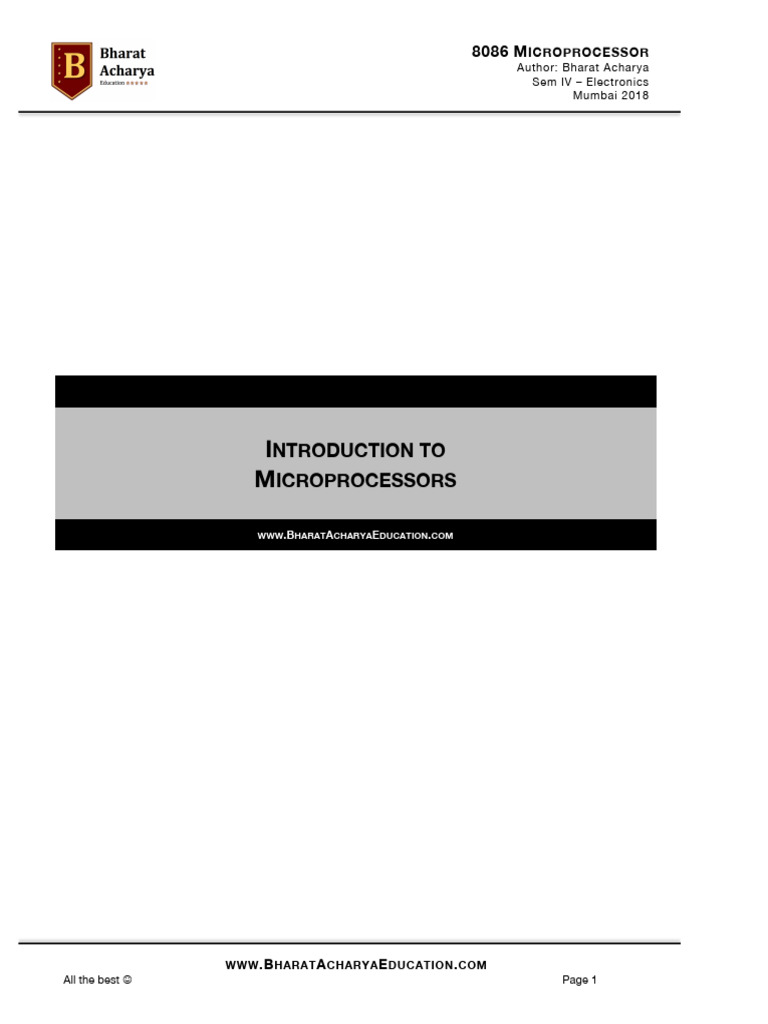 Intro of Microprocessor - 3 8086 | PDF | Computer Data Storage ...