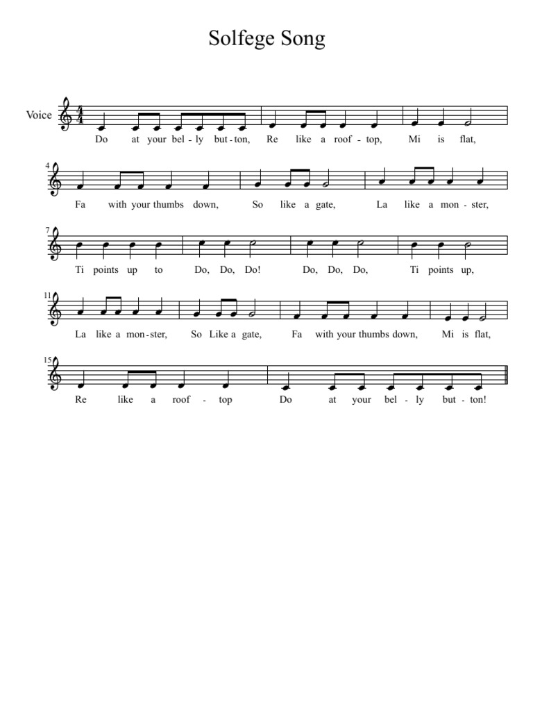 Solfege Song - C | PDF