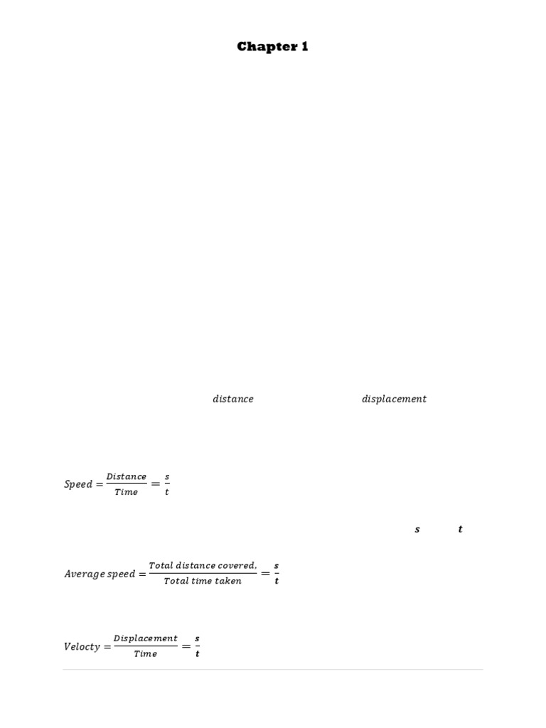 Form 3 Physics Notes | PDF | Friction | Acceleration