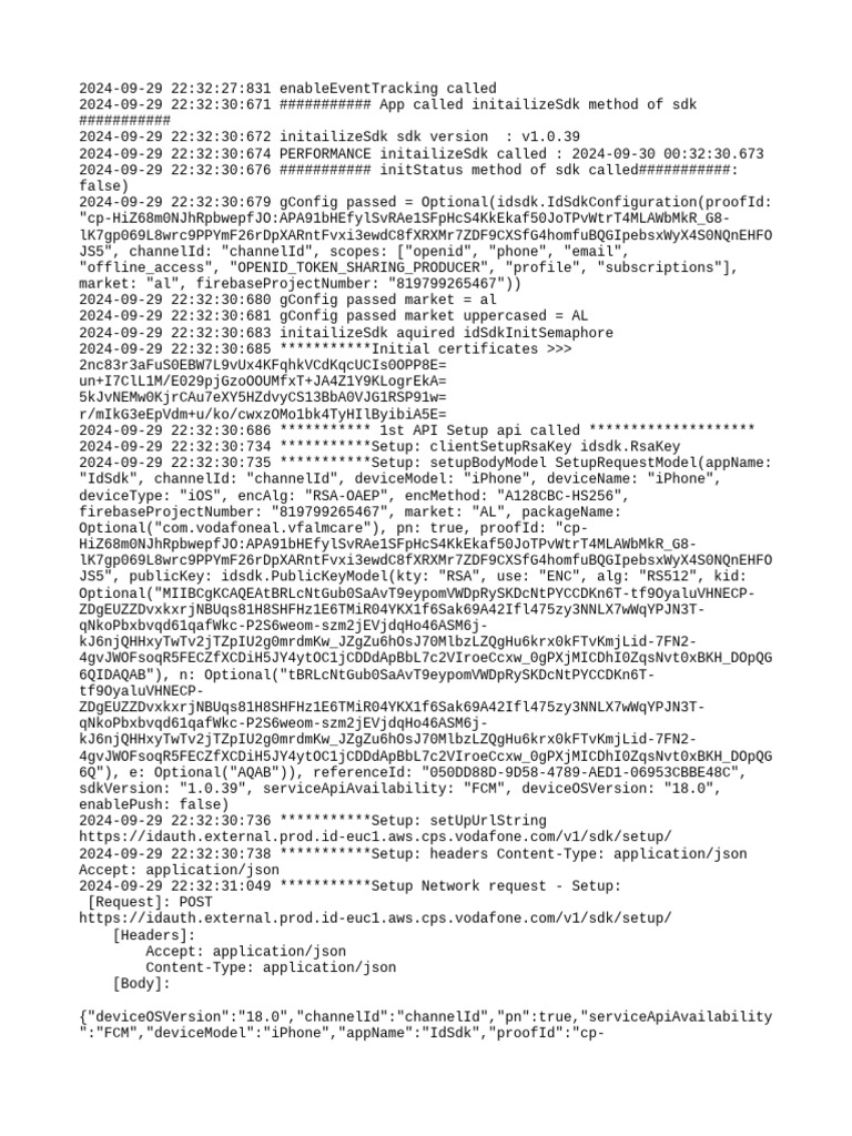 Id SDK Logs | PDF | Ios | Computing