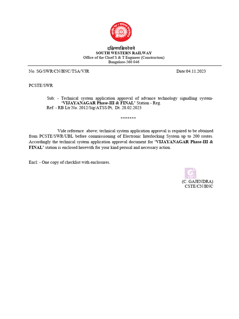 Tsaa Approval For VJR Ph-Iii - 27!11!23 | PDF