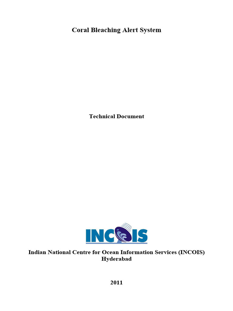 Coral Bleaching Alert System Technical Document | PDF | Coral | Sea ...