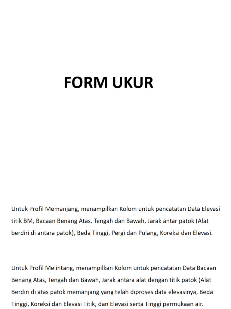 Form Ukur | PDF