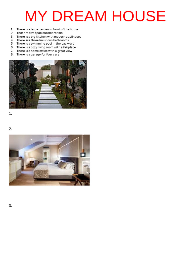 My Dream House | PDF | Cooking, Food & Wine