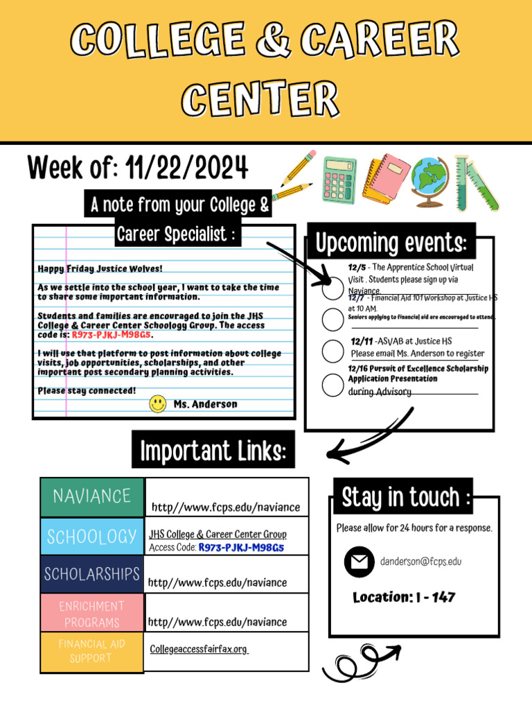 College Career Center Newsletter November 22nd | PDF