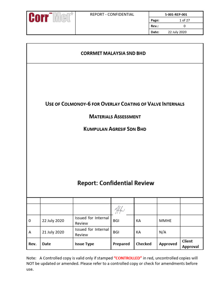 Colmonoy-6 in Valve Coatings | PDF | Stainless Steel | Building Engineering