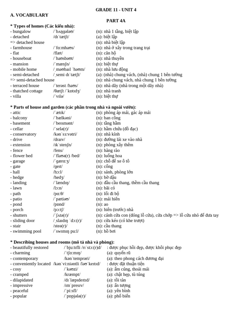 Grade 11 Unit 4 Keys | PDF