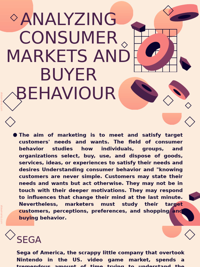Analyszing Consumer Markets and Buyer Behaviour | PDF | Motivation ...