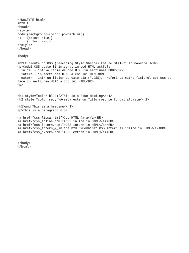 Css Intern & Inline | PDF