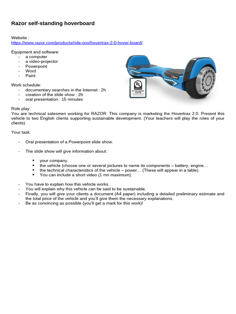 12 Self-Standing Scooter | PDF