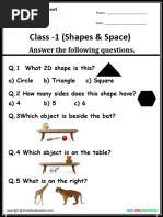 Grade 1 Revision Worksheet Shapes | PDF | Teaching Methods & Materials