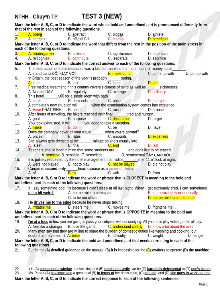 Test 3 New Pdf Telephone Atmosphere Of Earth