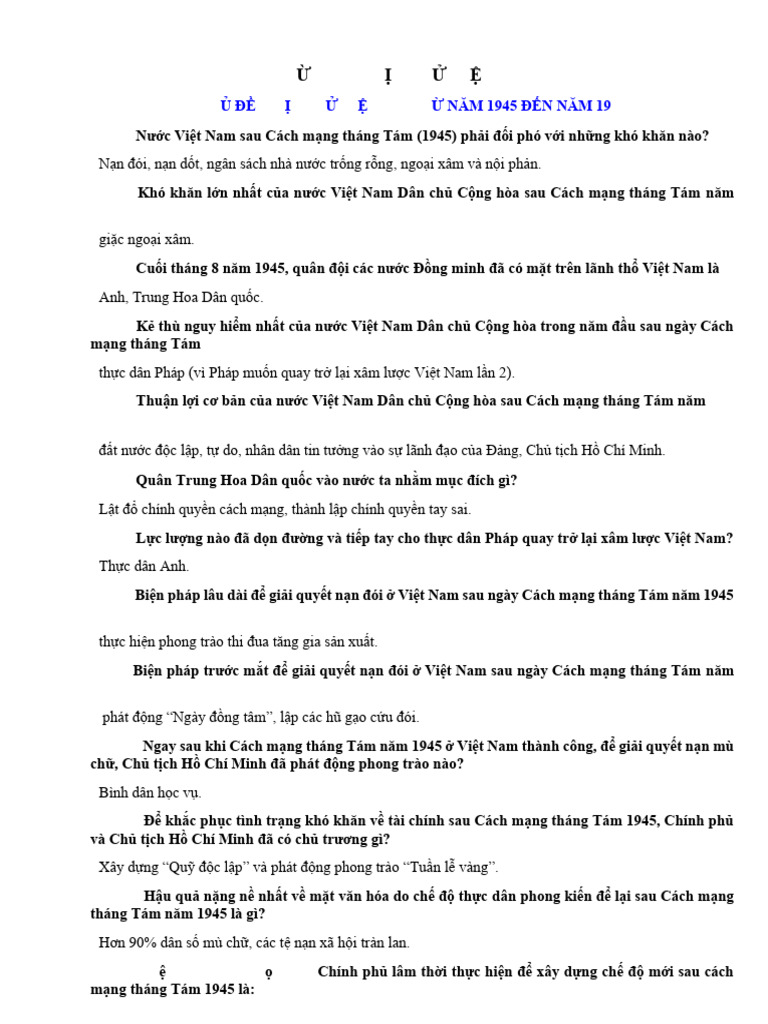 T Khoá LSVN (1945 - 1954) | PDF