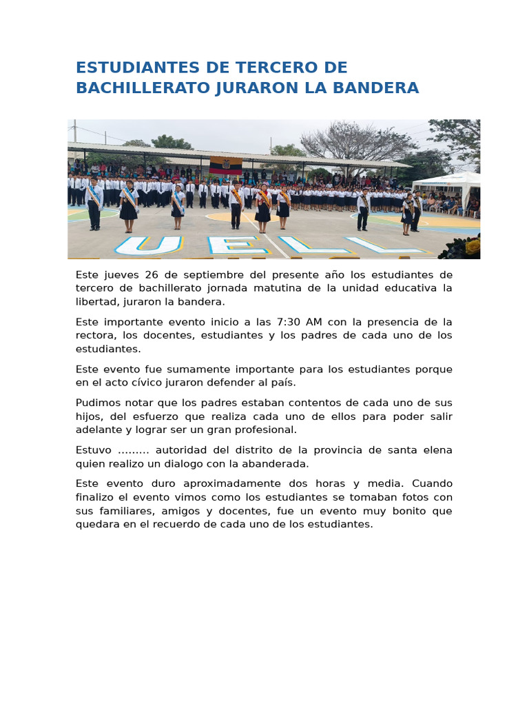 Juramento A La Bandera | PDF