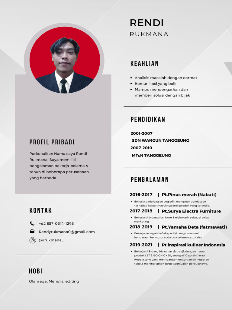 CurriculumVitae RendiRukmana | PDF