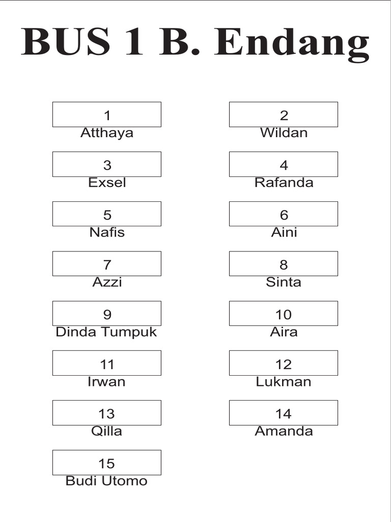 Urutan Bus | PDF | Home & Garden