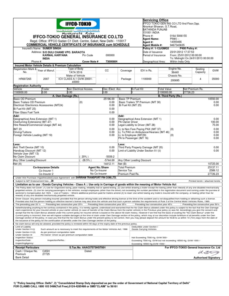 Sumer Insurance | PDF | Vehicles | Insurance