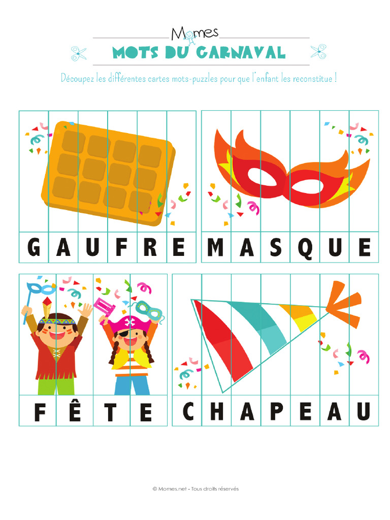 Cartes Mots Carnaval | PDF