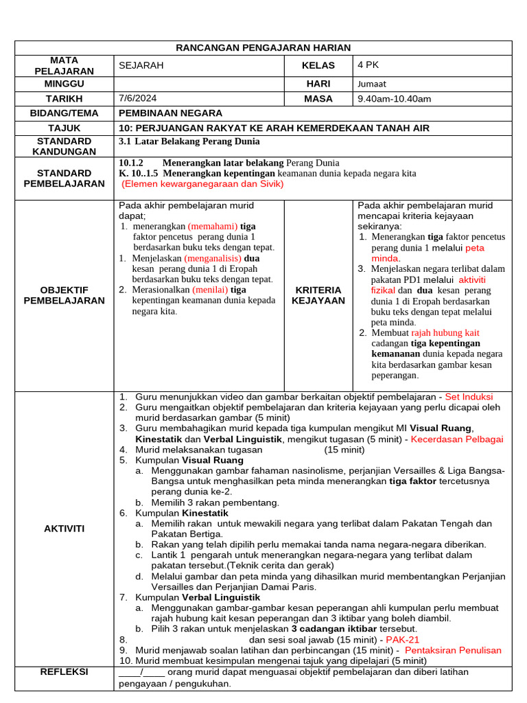 RPH Pencerapan 2024 F4-Fasa 1 | PDF