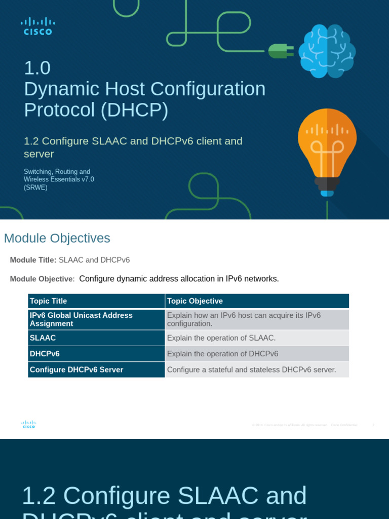 1.2 Configure SLAAC and DHCPv6 Client and Server Edited | PDF | I Pv6 ...