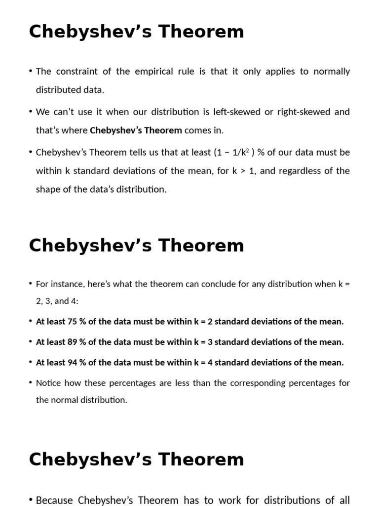 Shahnai 76 4654-1-4. Chebychev Theorem | PDF | Science & Mathematics