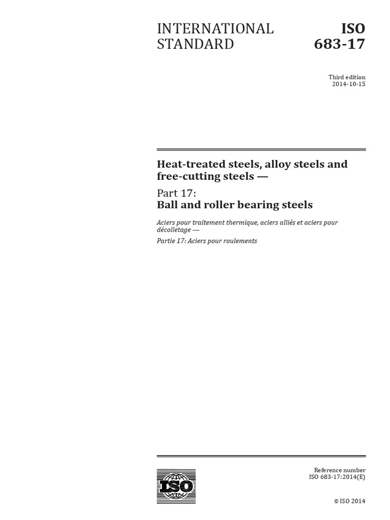 ISO 683-17_2014 | PDF | Steel | Heat Treating