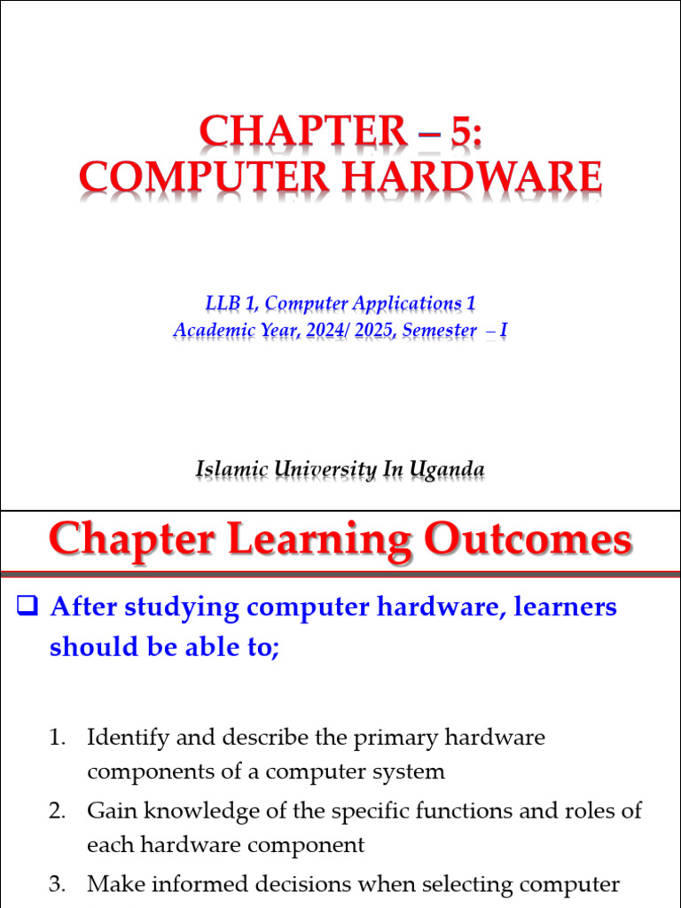 Understanding Computer Hardware Basics | PDF | Computer Data Storage | Computer Hardware