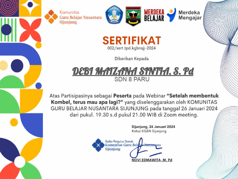 Debi 2024 Sertifikat | PDF