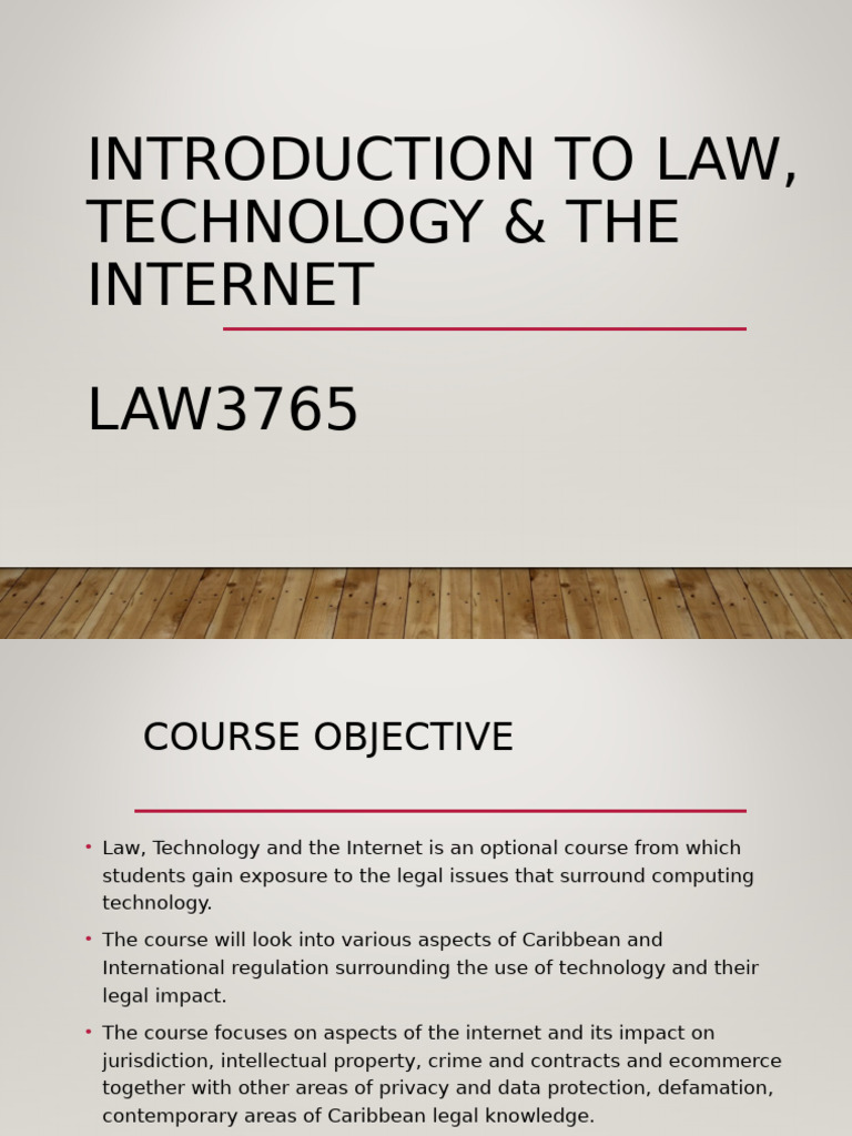 Introduction To Law Tech & Internet - LAW3765 - Lecture 1-2023 (Autosaved) | PDF | Computer ...